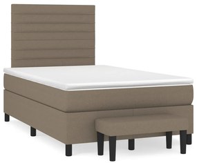 Box spring postel s matrací taupe 120x190 cm textil 3270366