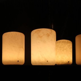 Stolní lampa LED Capsule v alabastru Výška 25,2 cm