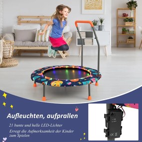 Costway Φ92 cm dětská trampolína mini trampolína pro děti s LED osvětlením