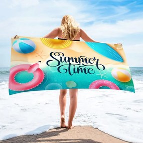 Flamenco Mystique Obdélníková plážová osuška SUMMER TIME 150x70 cm - ideální doplněk na pláž a k bazénu