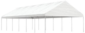 Altán se střechou bílý 13,38 x 5,88 x 3,75 m polyethylen 3155522
