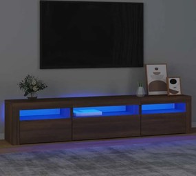 vidaXL TV skříňka s LED osvětlením 195x35x40 cm [3152740] Barva: Bílá