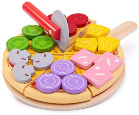 Bigjigs Toys Dřevěná krájecí pizza