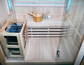 BPS-koupelny Finská sauna Relax  150x120, 3-4 osoby