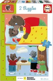 EDUCA Puzzle Petit Ours Brun / 2x20 dílků / 28 x 20 cm