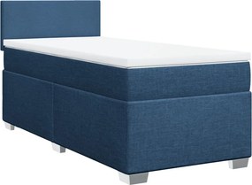 Box spring postel s matrací modrá 90x200 cm textil 3285770