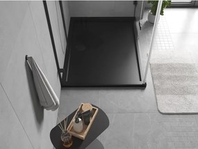Mexen Flow obdélníková sprchová vanička slim 110 x 100 cm, černý mat - 46R701011