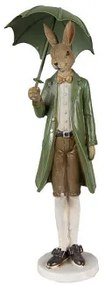 Dekorativní figurka zajíce s deštníkem Clayre &amp; Eef 6PR3857