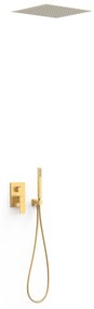 TRES Cuadro Exclusive Podomítkový jednopákový sprchový set Rapid-Box, zlatá matná 00628005OM