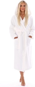 Bavlněný župan Athena s kapucí bílá 31 16 0100 - bílá - XL