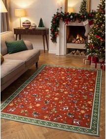 Červený/zelený koberec s vánočním motivem 160x230 cm Toy's Delight Nostalgic Noel Red Green – Villeroy&amp;Boch