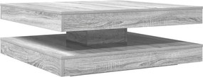 Konferenční stolek otočný o 360º šedý sonoma 90x90x34,5 cm 3321356