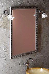 Sapho MELISSA (DAHLIA) zrcadlo v dřevěném rámu 672x872mm, stříbrná II. jakost