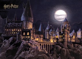 Dětská vliesová fototapeta na zed' Harry Potter Bradavice | 252 x 182 cm | DFTDXL1973