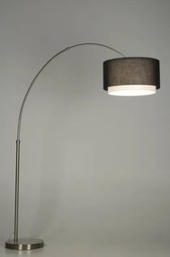 Stojací designová oblouková lampa Soffito Nero