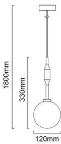 Designový lustr Ero I 33 chrom