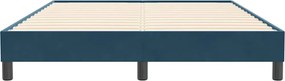 Postel Box Spring bez matrace tmavě modrá 160x210 cm samet 3315835
