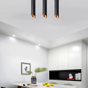 Toolight - Designová závěsná lampa DIAMENT 392197, černá-zlatá, OSW-03691