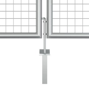 vidaXL Marketos Zahradní branka pozinkovaná ocel 400 x 125 cm stříbrná