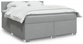 Box spring postel s matrací světle šedá 180 x 200 cm textil 3288260
