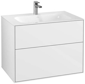 Villeroy & Boch Finion - Umyvadlová skříňka, 80x59x50 cm, 2 zásuvky, Glossy White F01000GF