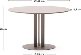 Kulatý zahradní jídelní stůl ø 120 cm Sedalis – Kave Home