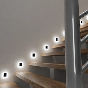 Schodišťové LED svítidlo Capri, 1x LED 0,6w, 4000k, b
