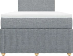 Box spring postel s matrací světle šedá 120 x 200 cm textil 3289716