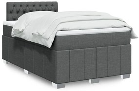 Box spring postel s matrací tmavě šedá 120x200 cm textil 3289343