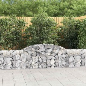 Klenuté gabionové koše 5 ks 300x30x60/80 cm pozinkované železo 3146488