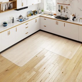 Costway Podložka pod kancelářskou židli Transparentní PVC rohož – 180 × 160 cm