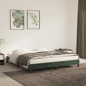 Rám postele tmavě zelený 180 x 200 cm samet - Default Title