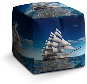 Sablio Taburet Cube Loď: 40x40x40 cm
