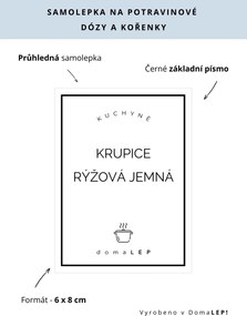 KRUPICE RÝŽOVÁ JEMNÁ - omyvatelná samolepka na dózu, výběr rozměrů Ø 5 cm / 5 x 5 cm / 6 x 8 cm | DomaLEP