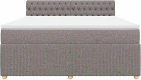Box spring postel s matrací taupe 180x200 cm textil 3287546