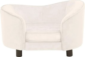 Pohovka pro psy krémová 69 x 49 x 40 cm plyš 171025