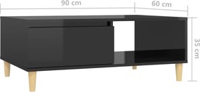 vidaXL Konferenční stolek 90 x 60 x 35 cm dřevotříska [806000] Barva: Černá