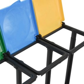 Stojany na odpadkové pytle s víkem 240–330 l vícebarevné PP 340989