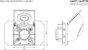 ABB Levit zásuvka centrálního vysávání šedá/bílá 5530H-C67107 16