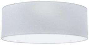Stropní svítidlo Gaja, 1x světle šedé textilní stínítko, (bílé plexisklo), (fi 40cm)