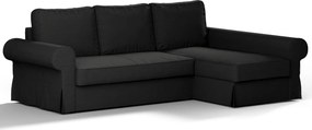 Potah na pohovku IKEA Backabro rozkládací se šezlongem barva šedá