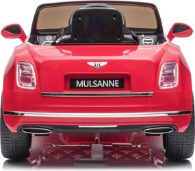 LEAN CARS Elektrické autíčko Bentley Mulsanne červené lakované