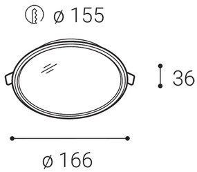 Led2 Zápustné LED svítidlo EASY-R M 3000K