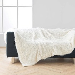 Krémová deka z umělé kožešiny 220x240 cm Mouton – douceur d'intérieur