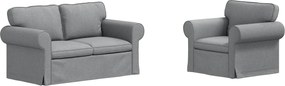 Set pohovek 2 ks Světle šedá textil 3407486
