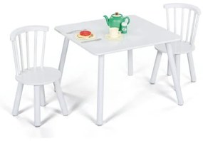Set dětského stolu se 2 židlemi CLASSIC, bílá
