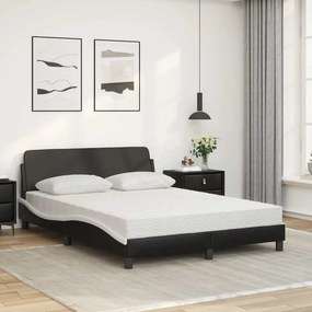 Postel s matrací Dover černá a bílá 120 x 200 cm umělá kůže 3208382
