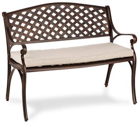 Pozzilli AN, zahradní lavička & podložka na sezení, starožitná měď/béžová