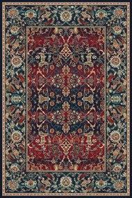 Kusový koberec vlněný Agnella Isfahan Hela Granat Modrý / Červený Rozměr: 240x340 cm