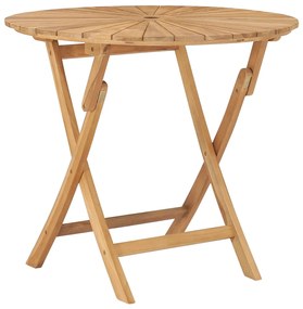 49438 vidaXL Skládací zahradní stůl Ø 85 cm masivní teakové dřevo